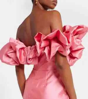 ALEMAIS Alémais Ruffled Off-shoulder Gown