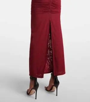 SIR. Toni Ruched Mesh Maxi Dress