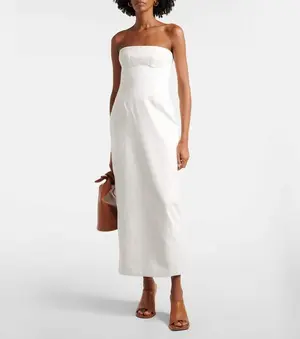 SIR. Evalita Linen Bustier Maxi Dress