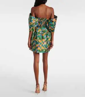 ALEMAIS Alémais Printed Off-shoulder Corset Dress