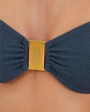 VIX PAULA HERMANNY Firenze Becky Bandeau Bikini Top - Blue