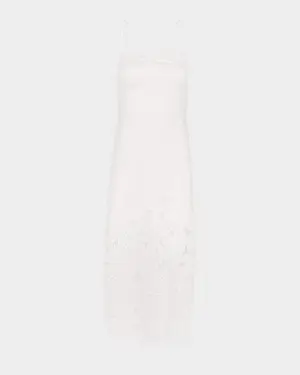 VIX PAULA HERMANNY Solid Mei Floral Embroidered Maxi Dress - Off White