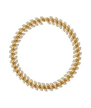 Burberry Burberry Spear Pavé Chain Necklace Gold