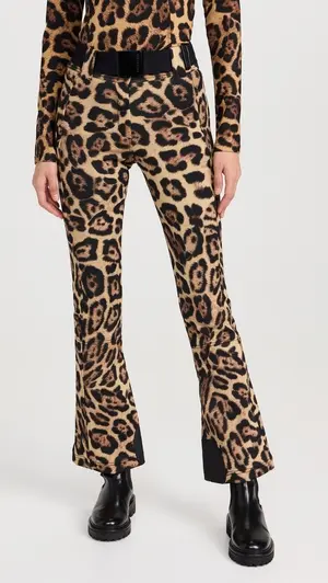 Goldbergh Minou Leopard Print Ski Pants - Jaguar
