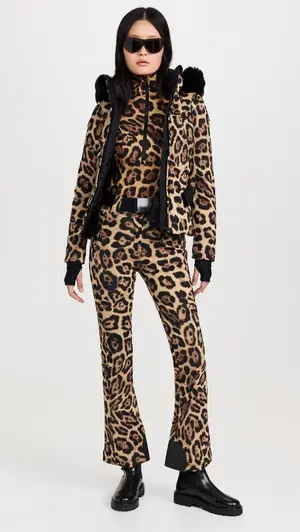 Goldbergh Minou Leopard Print Ski Pants - Jaguar