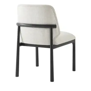 THEODORE ALEXANDER Kesden Dining Side Chair - Gray/black