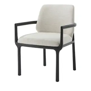 THEODORE ALEXANDER Kesden Dining Armchair - Gray/black