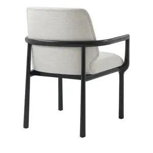 THEODORE ALEXANDER Kesden Dining Armchair - Gray/black