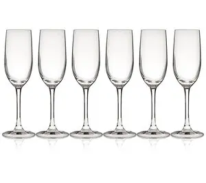TRUE BRANDS Stemmed Champagne Flutes Set Of 6 - One-color