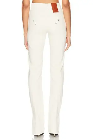 LUDOVIC DE SAINT SERNIN Cotton Twill Pants With Slit Detail
