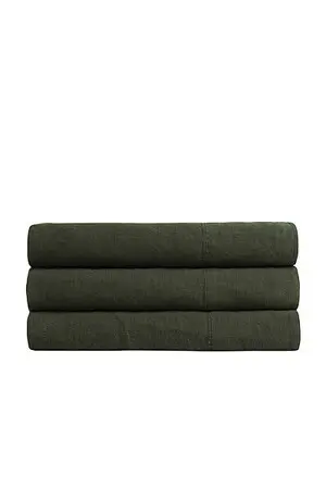 PARACHUTE Linen Top Sheet - Evergreen