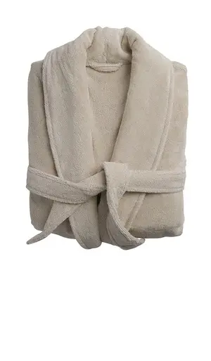 PARACHUTE Classic Turkish Cotton Robe In Beige - Bone