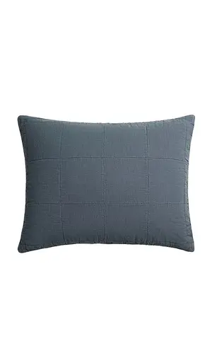 PARACHUTE Linen Box Quilted Sham Set In Navy