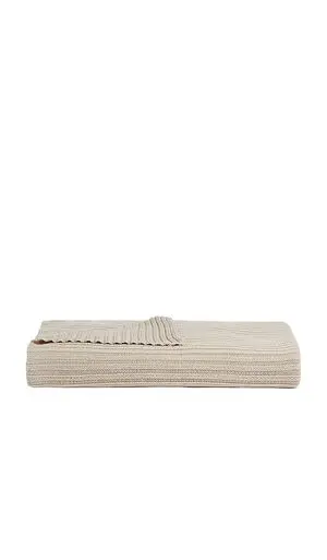 PARACHUTE Oversized Rib Knit Throw In Beige