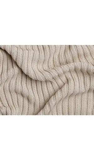 PARACHUTE Oversized Rib Knit Throw In Beige