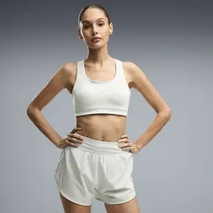 PUMA 4keeps Run Moisture Wicking, Mid Impact Sports Bra - Green