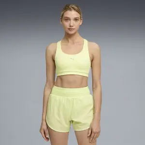 PUMA 4keeps Run Moisture Wicking, Mid Impact Sports Bra - Green