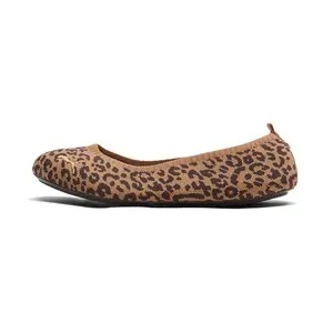 PUMA Iliana Leopard Print Ballerina Flats - Beige