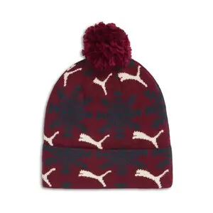 PUMA Fair Isle Pom Pom Beanie - Red