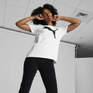 PUMA Essentials Big Cat Logo T-shirt - White