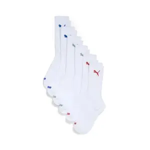 PUMA Half-Terry Crew Socks White,red