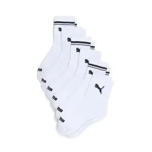 PUMA Half-Terry Low Crew Socks - 6 Pairs White,black
