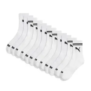 PUMA Half-terry Low Crew Socks 6 Pairs - White