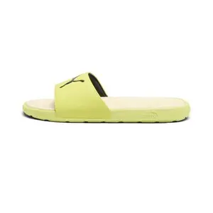 PUMA Cool Cat 2.0 Sport Slides - Lime Sheen- Black-creamy Vanilla