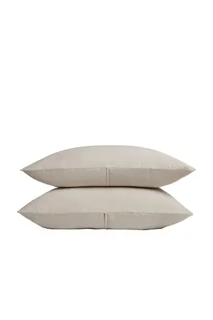 PARACHUTE Heirloom Tencel Linen Pillowcase Set In White - Bone