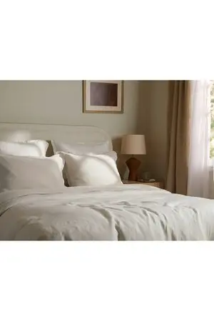 PARACHUTE Heirloom Tencel Linen Sham Set In White - Bone