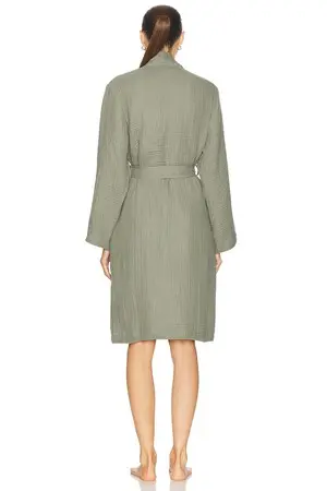 PARACHUTE Cloud Cotton Robe In Green - Moss