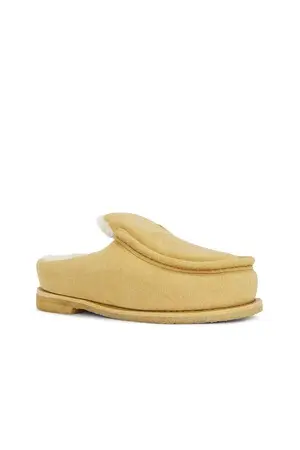 JW Anderson Flat Mule - Mustaza & Mrn Beige