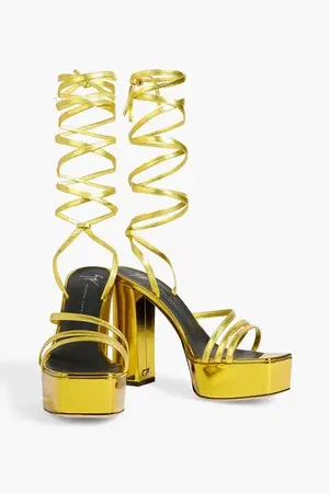 GIUSEPPE ZANOTTI Flavienne Platform Sandals - Yellow