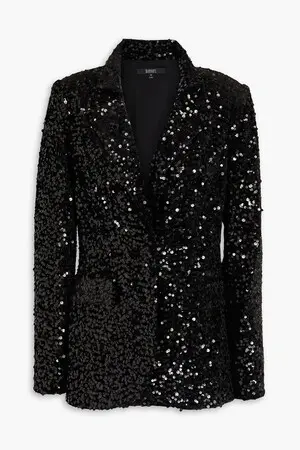 Badgley Mischka Sequined Velvet Blazer