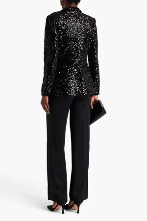 Badgley Mischka Sequined Velvet Blazer