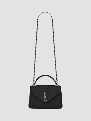 Saint Laurent College Quilted Leather Bag