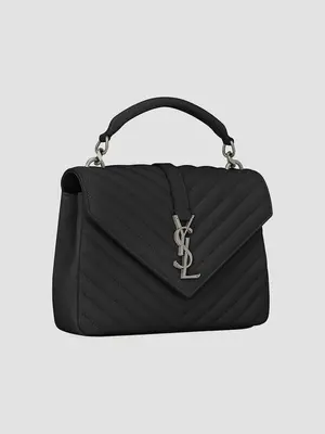 Saint Laurent College Quilted Leather Bag