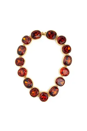 KENNETH JAY LANE Faceted Topaz Necklace - Gold