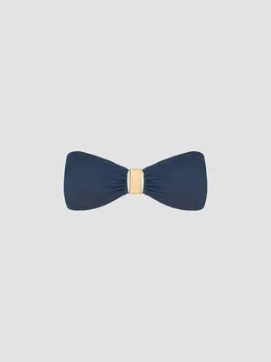 VIX PAULA HERMANNY Firenze Becky Bandeau Bikini Top - Blue