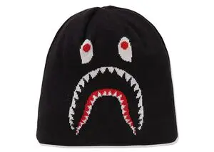 A BATHING APE 2nd Shark Knit Cap - Black