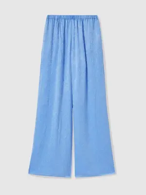 Significant Other Crinkle-satin Wide-leg Trousers