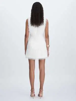 Anna Quan Raven Feather Knit Mini Dress