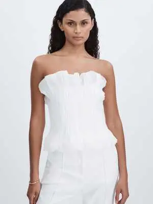Acler Clements Organza Strapless Top