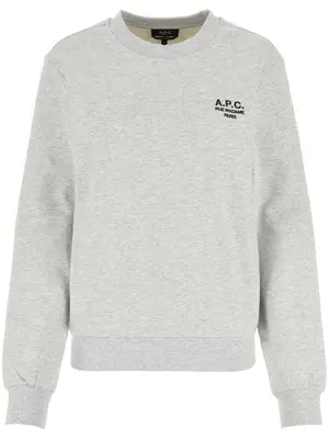 A.p.c. Mélange-effect Cotton Sweatshirt - Grey