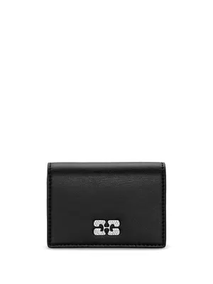 GANNI Bou Flap Card Holder - Black