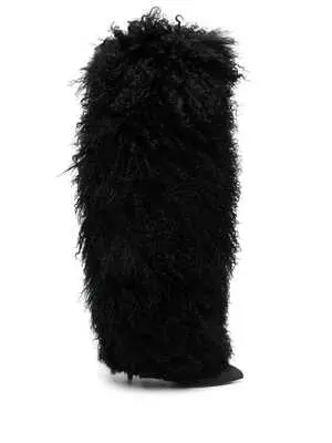 Women's Furry Black Boots