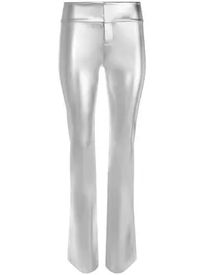 Alice + Olivia Flared Metallic Trousers