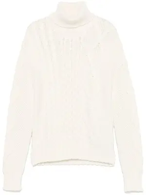 Moncler Wool Turtleneck Sweater - White