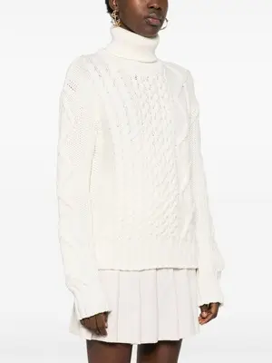 Moncler Wool Turtleneck Sweater - White