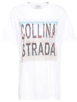 Collina Strada Horse Beach Graphic T-shirt - White